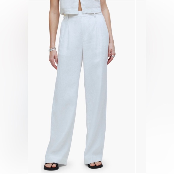 Madewell | Pants & Jumpsuits | Nwt Madewell Linen The Harlow Wide Leg ...